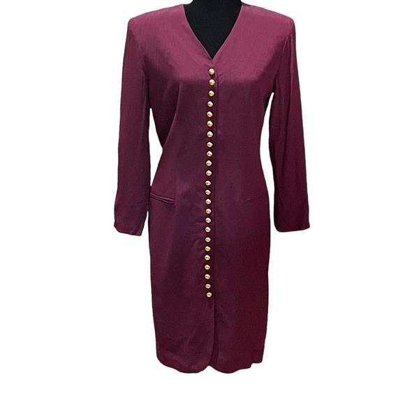 Vintage | Dresses | Vintage 8s Military Style Dress | Poshmark